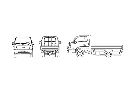 Download drawing KIA Bongo III Truck 2010 in ai pdf png svg formats